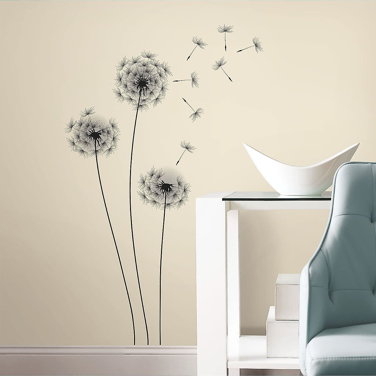RoomMates RMK2606GM Whimsical Dandelion Peel and Stick Giant Wall Decals