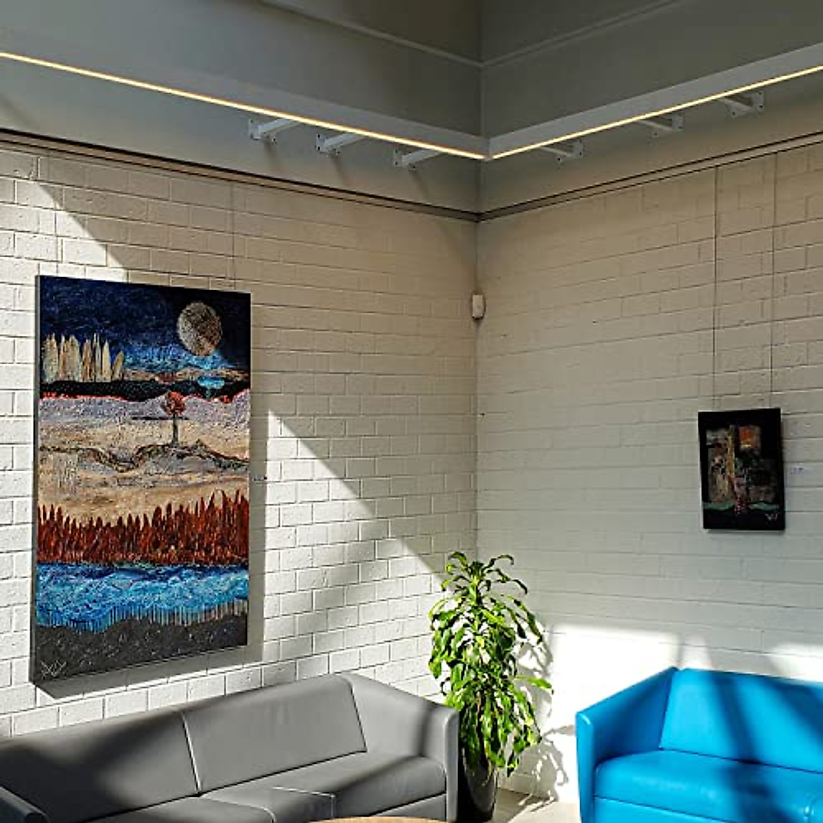 Add-on for Picture Rail Hanging System Kit – (2) Twist Steel Cables (48-in) & (2) Picture Rail Hooks – Strong Metal Hanging Cables & Hooks for Hanging Picture Frames, Arts & Paintings at Home & Office