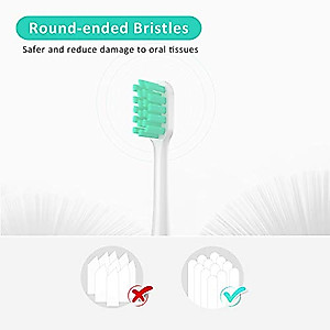 Replacement Toothbrush Heads Compatible with Xiaomi Mijia/Mi Home T300 T500 T700 Series Sonic Electric Brush Handles(6-Pack)