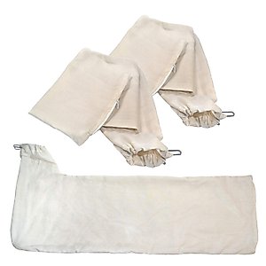HQRP 3-pack Dust Collector Bag compatible with Bosch/RIGID/Ryobi/DeWalt/Kobalt/Skilsaw/Craftsman/Porter Cable/Delta/Makita 10" Tablesaws with 2.5" Dust Port