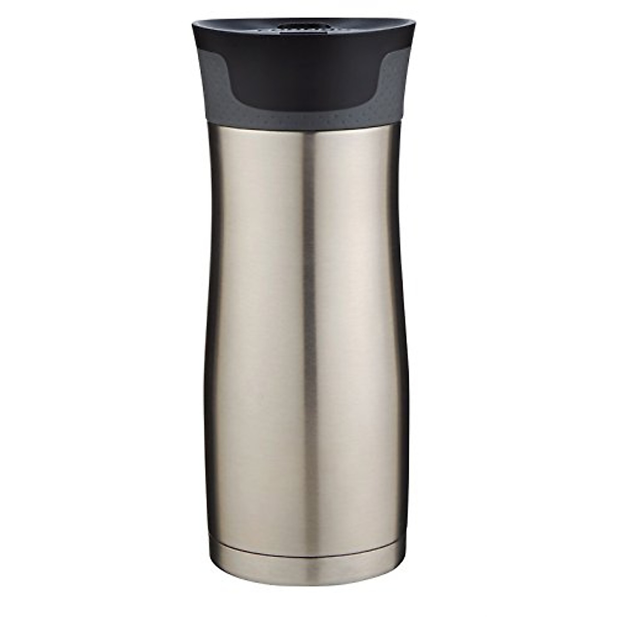 Contigo West Loop Stainless Steel Vacuum-Insulated Travel Mug with Spill-Proof Lid, Keeps Drinks Hot up to 5 Hours and Cold up to 12 Hours, 16oz Steel/Black