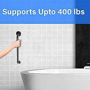 Grab Bar for Bathtub Shower - Stairs Bed Toilet Bathroom / Stand Assist & Safety Handrail / 304 Stainless Steel / Shur Grip / Oil Rubbed Bronze / 36"