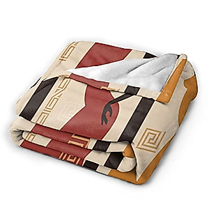 Ouqiuwa Beautiful African Women Throw Blanket Plush Microfiber Flannel Fleece Blanket 60"x50" for Bed Sofa Couch Camping Travel
