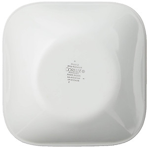 Corelle,Glass 28oz Red Band Bowl 6pk & Vitrelle 6-Piece (22-Oz) Cereal Soup Bowls, Triple Layer Glass and Chip Resistant, Lightweight Square Dinnerware Bowl Set, Splendor