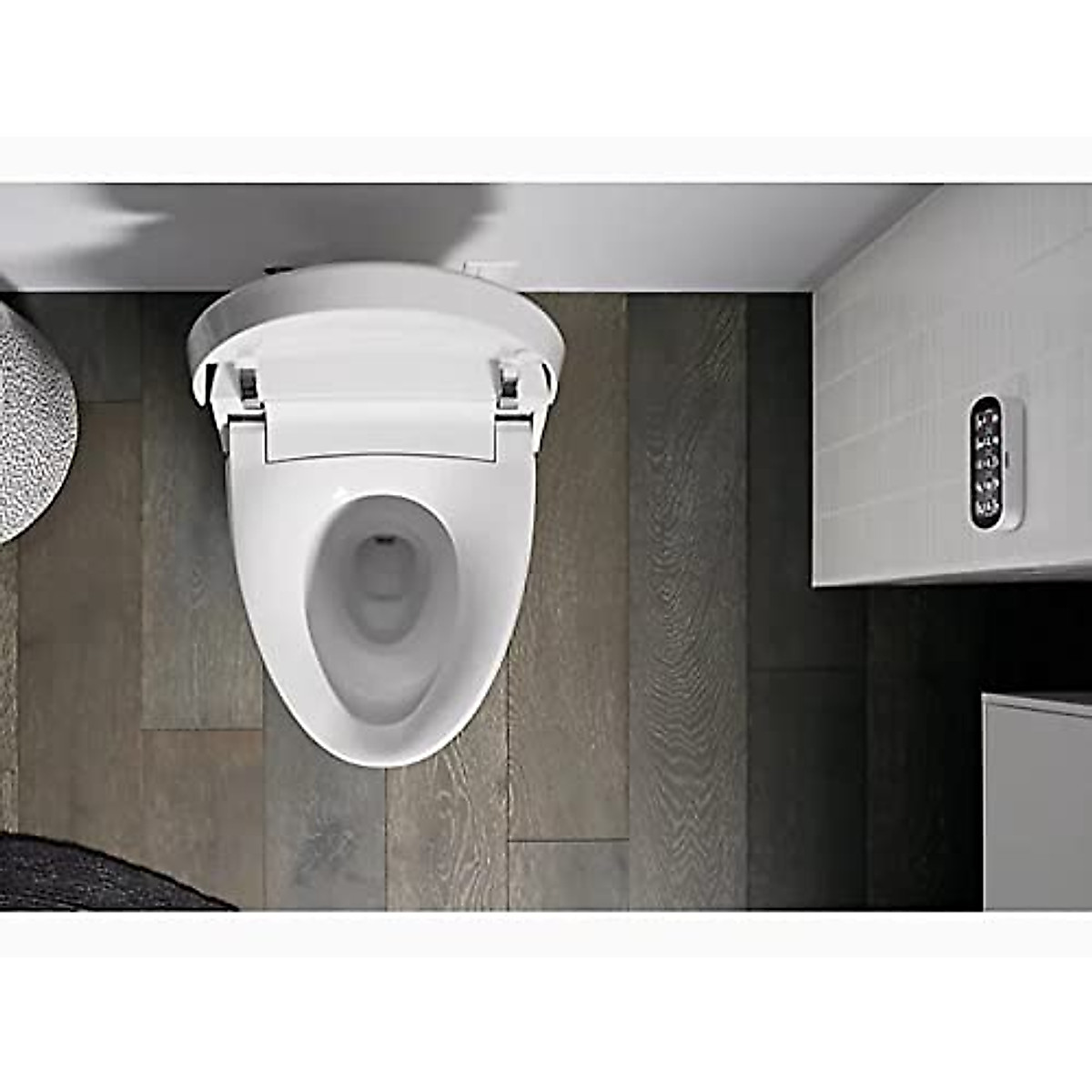 Kohler K-5401-PA-0 Veil Comfort Height Skirted One-Piece Elongated Dual-Flush Intelligent toilet, White