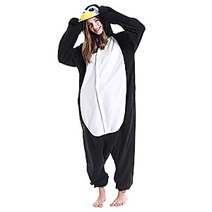 Adult Penguin Pajamas One Piece Halloween Christmas Cosplay penguin Costume Animal Homewear Sleepwear For Women Men