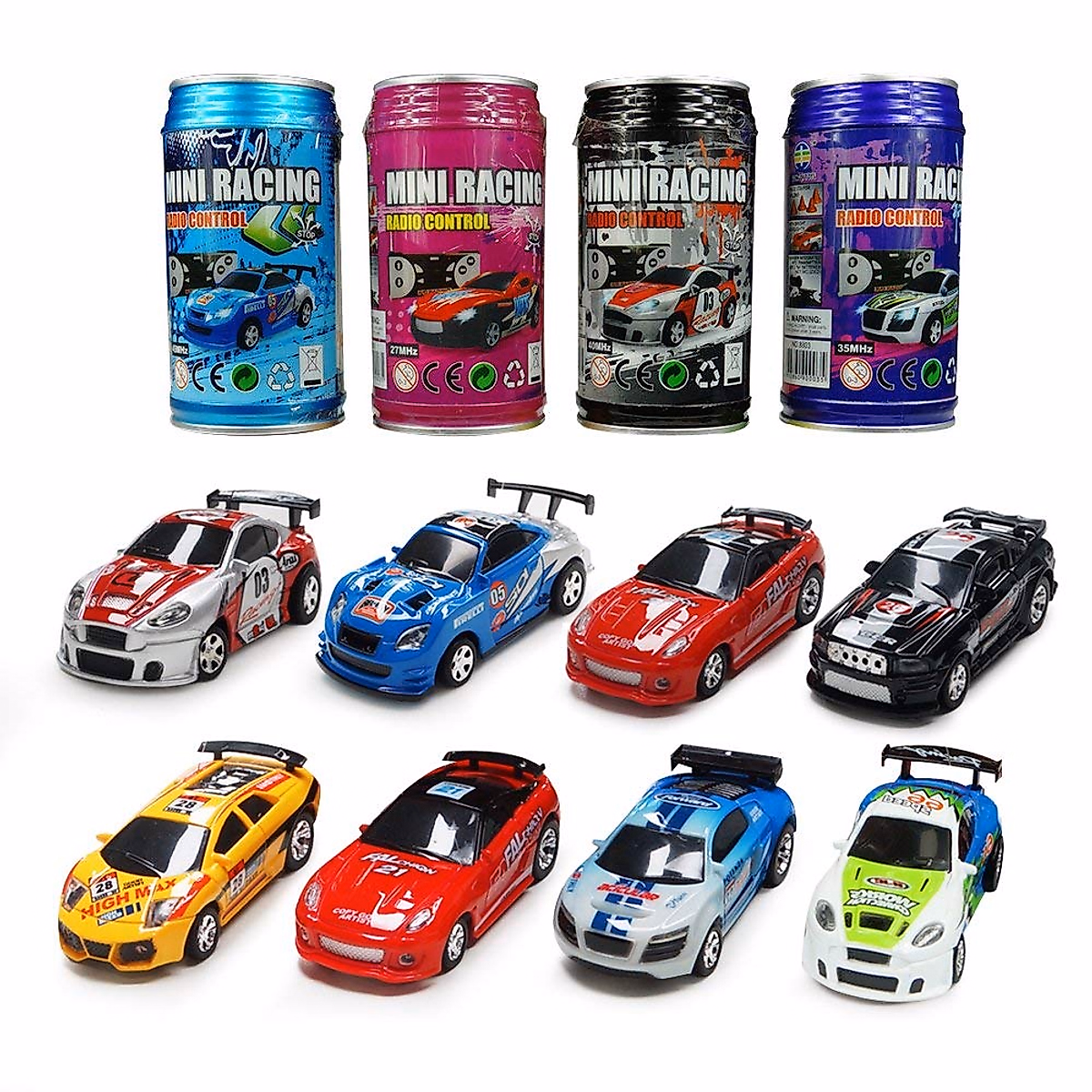 ARRIS Mini RC Car, Radio Remote Control Micro Racing Can RC Car Toy Gift for Kids (2pcs)…