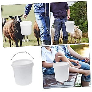 SOESFOUFU Plastic Bucket White Pails with Lid Water Pail Container Industrial Storage Bucket Scientific Bucket Heavy Duty Bucket Paint Buckets Empty Paint Cans Puke Bucket Paint Pail