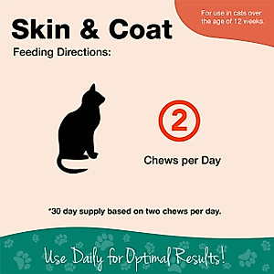 NaturVet – Skin & Coat Plus Omegas for Cats – 60 Soft Chews | Supports Healthy Skin & Glossy Coat | & VitaPet Senior Daily Vitamins for Cats, Formulated to Provide Essential Minerals, 90 g, 60 Count