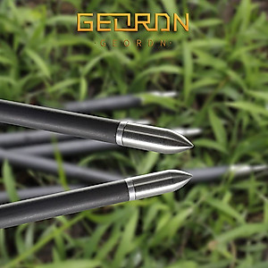 100/125/150/175/200 Grains Stainless Steel Field Points Practice Archery Arrow Target Bullet Point Combo Point 12 PCS (R 19/64"-125 Grains)