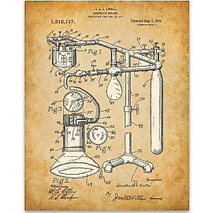 Anesthetic Machine Patent - 11x14 Unframed Patent Print - Great Gift for Doctors, Surgeons, and Anesthesiologist and Home and Office Decor Under $15