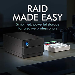 LaCie 2big RAID 16TB External Hard Drive Desktop HDD – USB-C, 7200 RPM Enterprise Class Drives, for Mac and PC Desktop, Rescue Services (STHJ16000800)