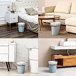 FORID Small Drawstring Trash Bags - 4 Gallon Plastic Garbage Bags 240 Counts White Trash Can Liners 15 Liter for Bathroom Restroom Bedroom Office Toilet