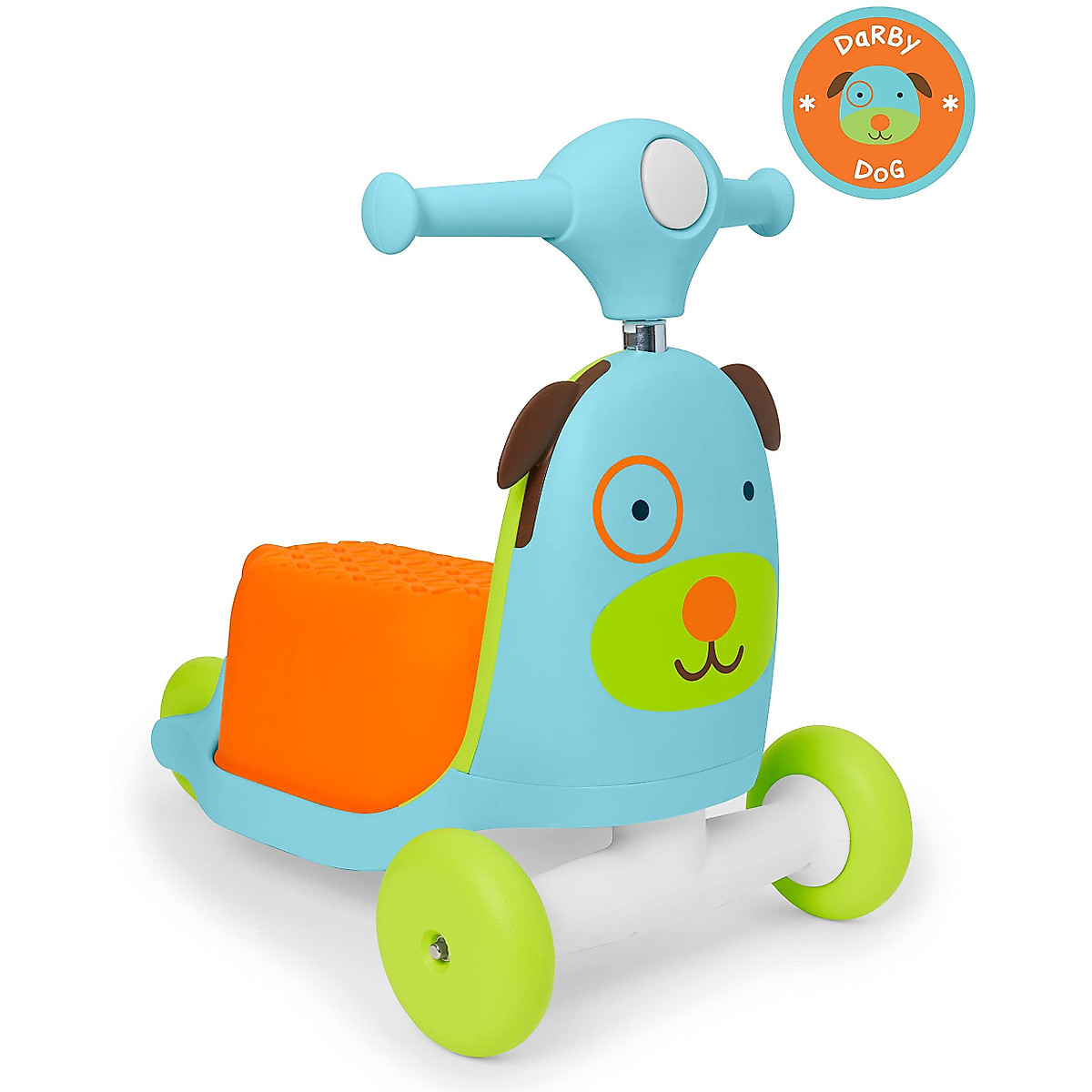 Skip Hop 3-in-1 Baby Activity Push Walker to Toddler Scooter, Zoo Dog