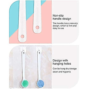 V-TOP 6 Pack Toothbrush Covers + Silcone Back Brush with Long Handle (Blue)