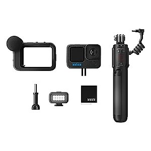 GoPro HERO12 Black Creator Edition - Includes HERO12 Black , Volta (Battery Grip, Tripod, Remote), Media Mod, Light Mod, Enduro Battery, and Carrying Case
