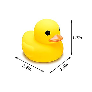 CICITOYWO Yellow Rubber Ducks, 10pcs Preschool Bath Toys Bathtub Floating Squeaky Duckies Gift for Baby Shower Infants Kids Toddler Party Decoration