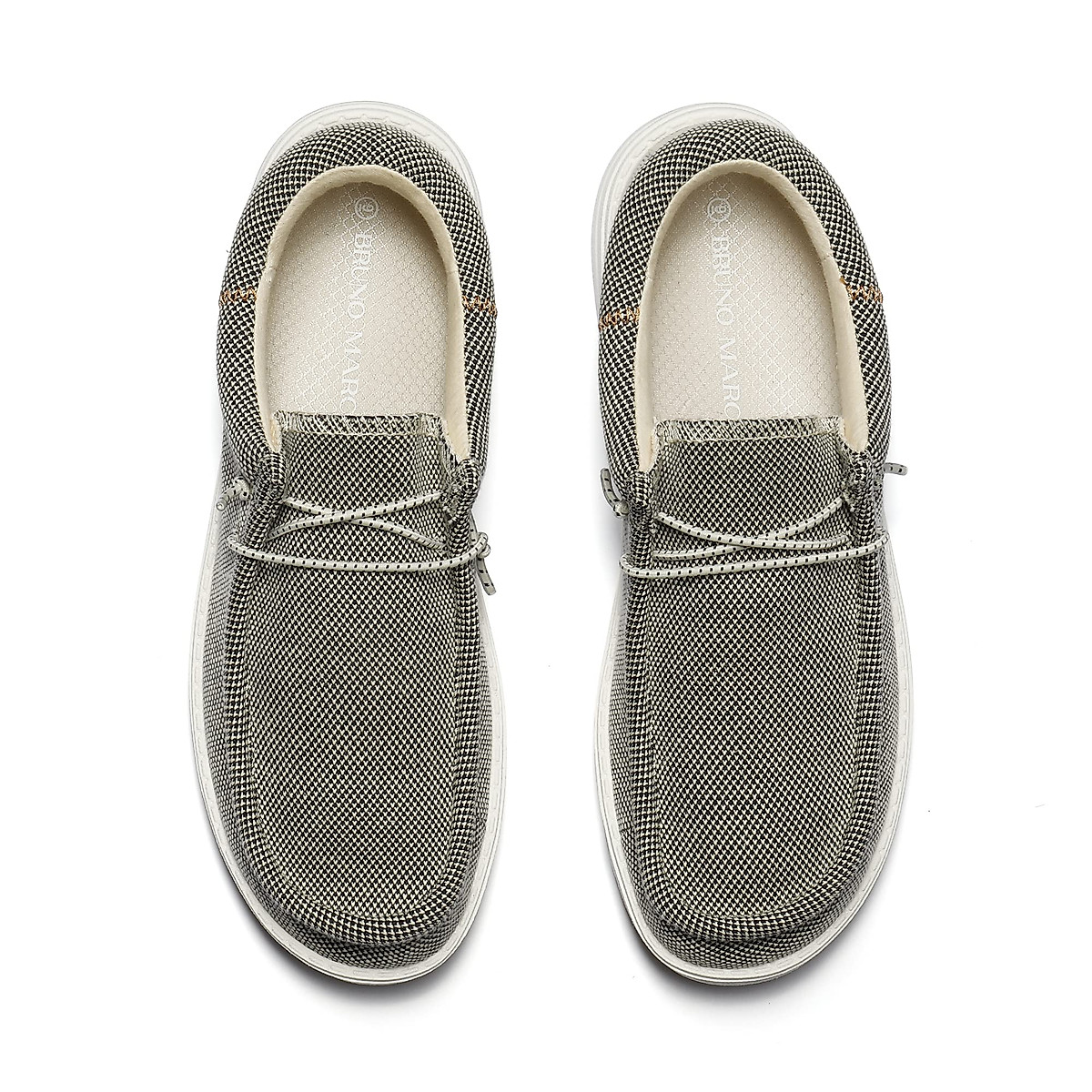 Bruno Marc Men's Arch Support Casual Slip-on Shoes Loafers for Men Non Slip Comfortable Boat Shoes, Khaki, Size 12, SBLS2302M