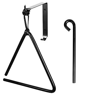 9 Inch Triangle Dinner Bell Hunging Bell Percussion Triangle bell With Striker outdoor bell Wall outside Bell Bracket Mounts indoor Steel Bell