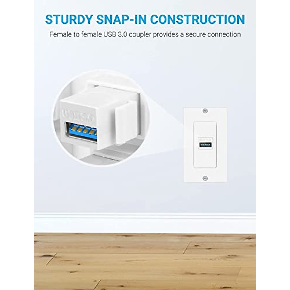 USB 3.0 Keystone Jack Inserts (5 Pack)