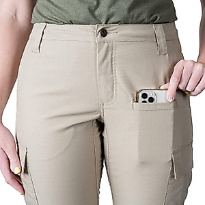 LAPG Women's Gear Stretch Tactical Pants, 7 Pocket Cargo Pants for Women, Durable Flex Ladies Work Pants for Outdoor & Hiking, Navy, 20 Regular