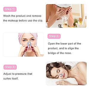 5 Pieces Nose Shaper Lifter Clips Nose Beauty Up Lifting, Pain Free Nose Slimmer Nose Bridge Straightener Corrector, Soft Safety Silicone Nose shaper Nose Lifter Tools for Women Girls