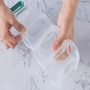 Typutomi 3Pcs Portable Soda Can Organizer for Refrigerator, Clear Plastic Beer Can Racks Refrigerator Organizer Bins Beverage Holder with Handle for Refrigerator Shelves(Yellow & Green & Orange)