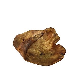 Live Edge Wood Basket with Handle (Large 14-15")