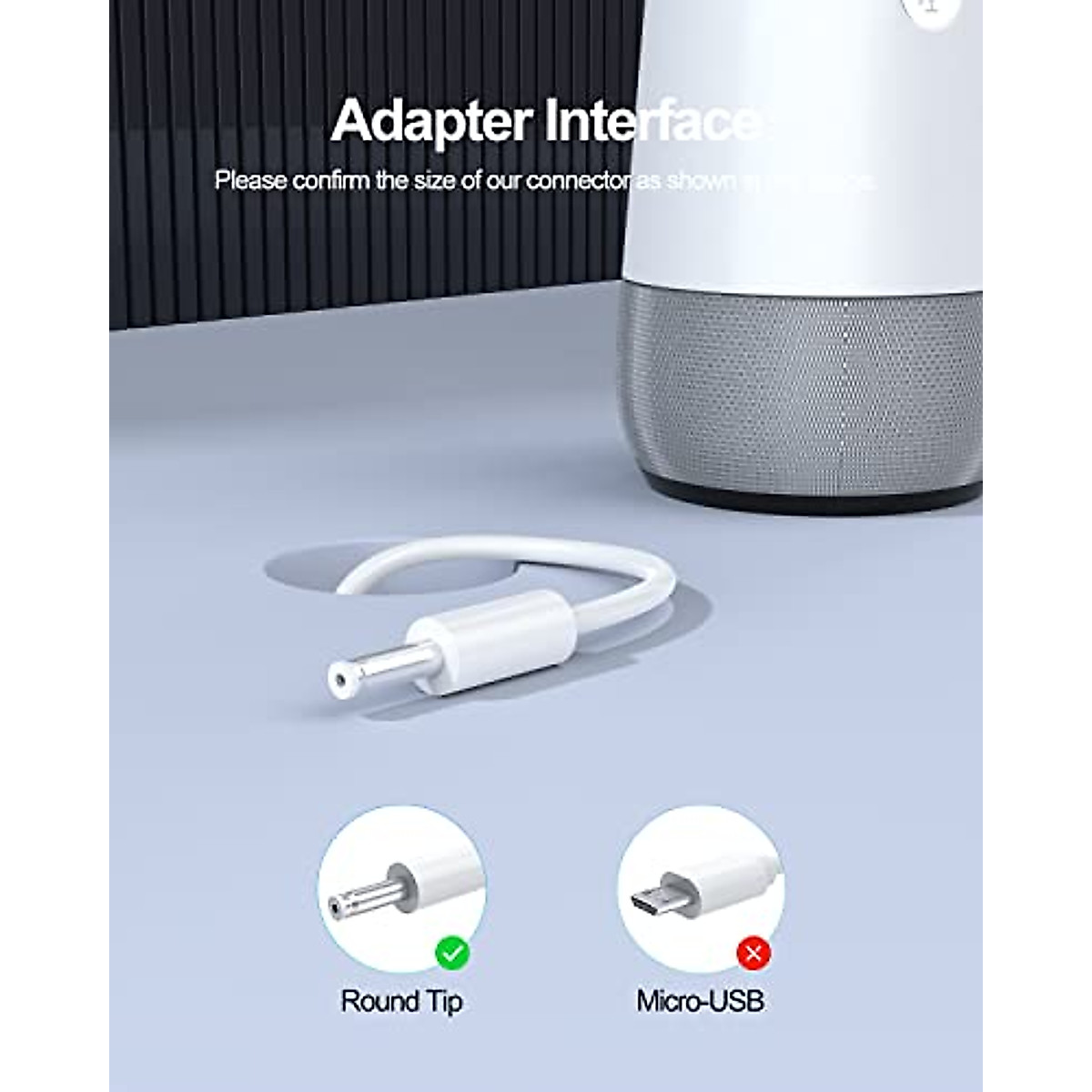14V Power Cord Fit for Google Nest WiFi AC2200 (2nd gen) Router Nest Mini (2nd gen) Smart Speaker AC Charger Supply Adapter