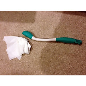 Jobar Long Reach Comfort Wipe, White & Teal