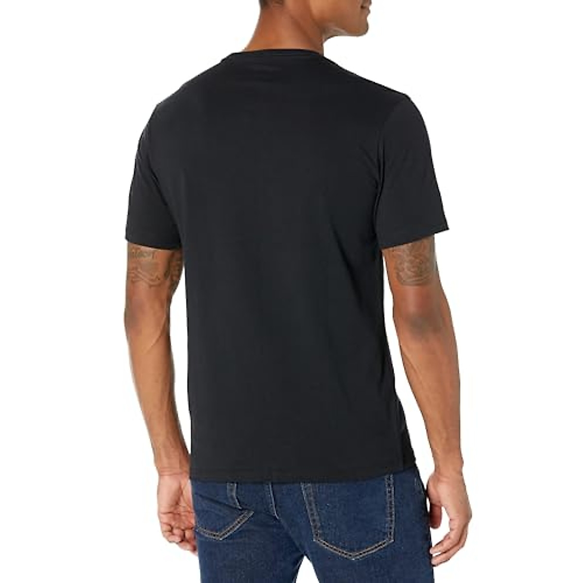 Amazon Essentials Men's Slim-Fit Short-Sleeve Crewneck T-Shirt, Pack of 2, Washed Black, Large
