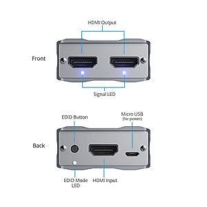 gofanco Prophecy 4K 1x2 HDMI 2.0 Splitter – 4K @60Hz YUV 4:4:4, HDR, 3D, HDCP 2.2/1.4, EDID, 18Gbps, ESD Protection, 2 Way Port, 1 in 2 Out, TAA Compliant (PRO-HD20split2P)