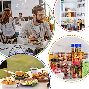 Yuzi Salad Dressing Container to Go - 4oz Small Containers with Lids Leakproof Condiment Containers, Reusable Plastic Sauce Containers Stackable Small Dipping Sauce Cups Set BPA-Free (10 Packs