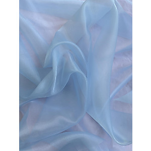 Organza Fabric by The Yard - Crystal Organza Fabric - Perfect for Wedding, Party Decor, Draping, and Crafts - Available by The Yard - 58 inches - 1 Yard (Baby Blue)
