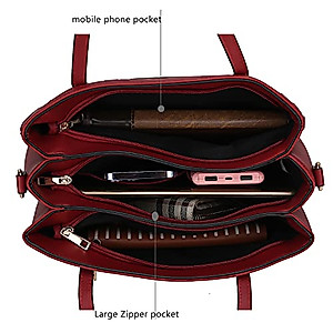 MKF Collection Tote Handbag for Women - Top-Handle Color Block Vegan Leather Purse