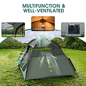 2-3 Person Camping Tent, Tents for Camping with Removable Rainfly, Family Dome Easy Set Up Tent, Lightweight Tent for Camping, Traveling, Hiking, Outdoor