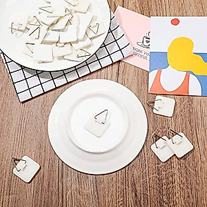 Sawysine Invisible Adhesive Plate Hanger Vertical Plate Holders for Plate Pictures Wall Art Decor Supplies, 1.25 Inch (80 Pieces)
