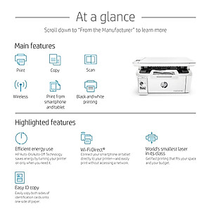 Imprimante Multifonction HP LaserJet Pro M28w (Renewed)