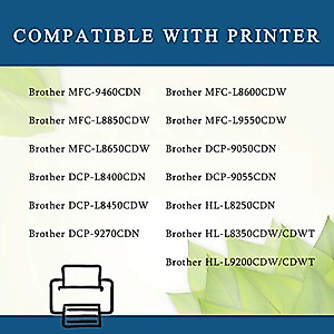 Compatible TN336 TN-336 Toner Cartridge (C/M/Y, 3-Pack) Replacement for Brother HL-L8350CDWT L9200CDW MFC-L8600CDW L8650CDW DCP-9270CDN L8450CDW L8400CDN Laser Printer.