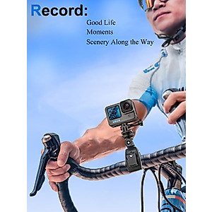 Kolasels Easy-Mounted Gun/Rod/Bow Camera Clamp Mount with 1/4 Thread for GoPro Hero 9/8/7/6/5/4/3+/3/2/1 Session Action Camera, Hunting Camera Accessory Fishing Pole Clamp