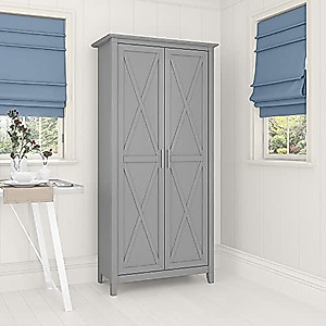 Bush Furniture Key West Kitchen Pantry Cabinet, Cape Cod Gray