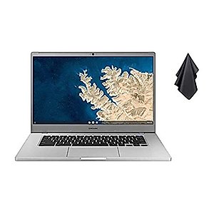SAMSUNG 2021 New Chromebook 4 15.6” FHD Non-Touch Laptop for Business Student, Intel Celeron N4000, 4GB RAM, 32GB Storage, Webcam, WiFi, Chrome OS (Google Classroom Ready) + Oydisen Cloth