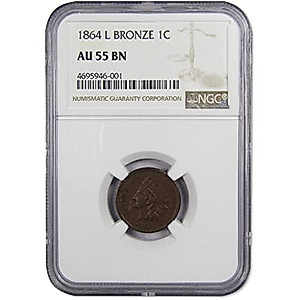 1864 L Indian Head Cent AU 55 BN NGC Penny 1c US Coin SKU:IPC7518