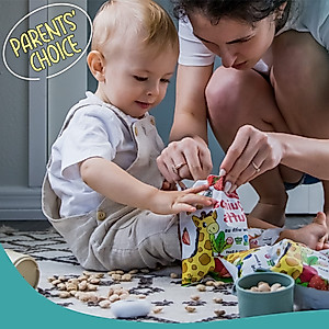 Awsum Organics Baby Snacks - Happy Healthy Baby Food - Snack for babies - Vegan Kosher Gluten Free - Natural Plant Based Protein Puffs - Non-Allergy - No Added Sugar 0.75 Oz Bag (Variety, 4 packs).