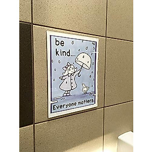 Niubee 8.5x11 inch Wall Mount Acrylic Sign Holder Horizontal with Double Sided Adhesive Tape for Office, Home, Store, Restaurant-No Drilling (10 Pack)