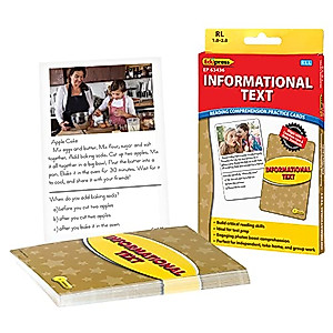 Edupress Reading Comprehension Practice Cards, Informational Text, Yellow Level (EP63436)