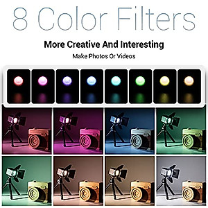 SmallRig RM01 Mini LED Video Light (3 Pack) , Watreproof Portable Lighting Kit with 8 Color Filters, Dimmable Fill Photography Light 5600K CRI95 for Smartphone, Action and DSLR Camera 3469