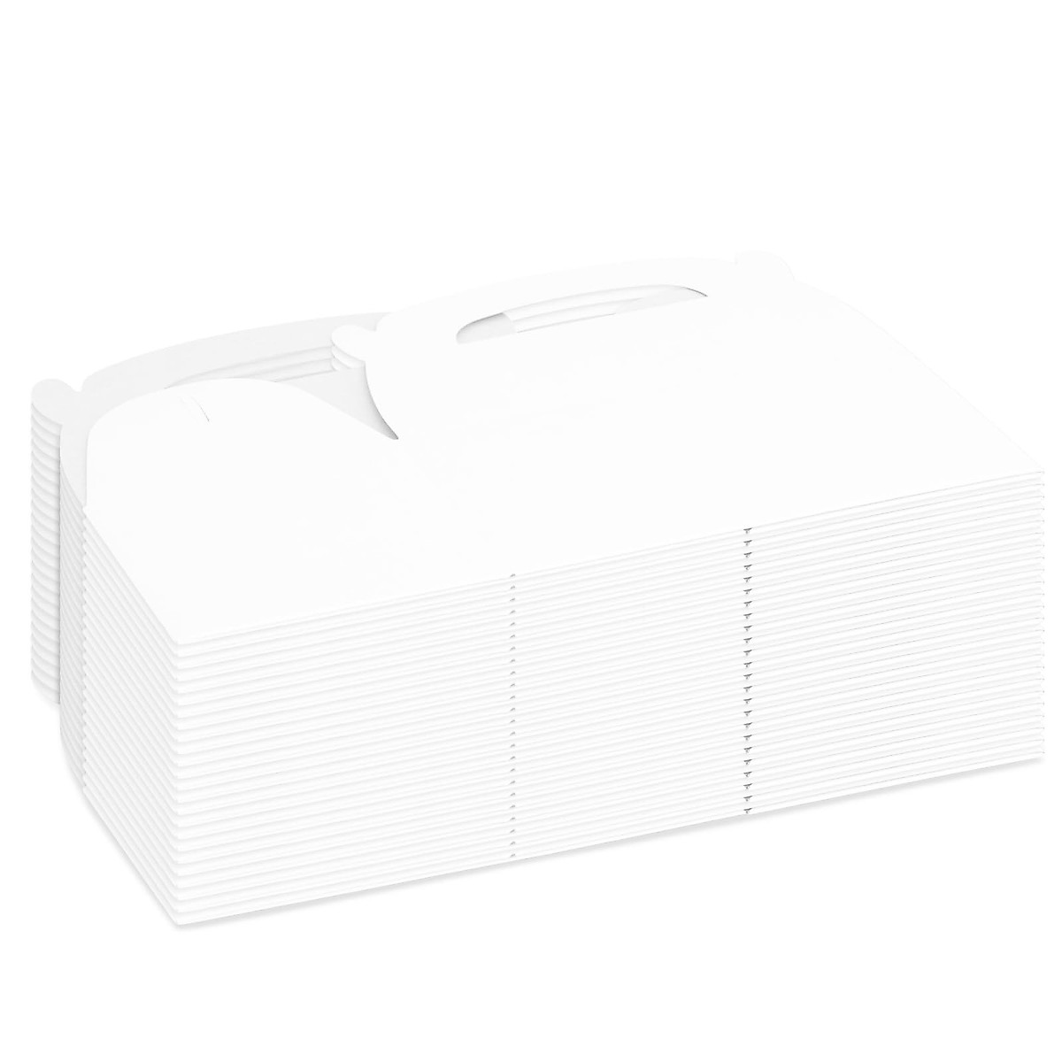 24 Pack White Gable Boxes for Party Favors, Goodies & Treats, Kids Birthday & Wedding, 6.2 x 3.5 x 3.5 In