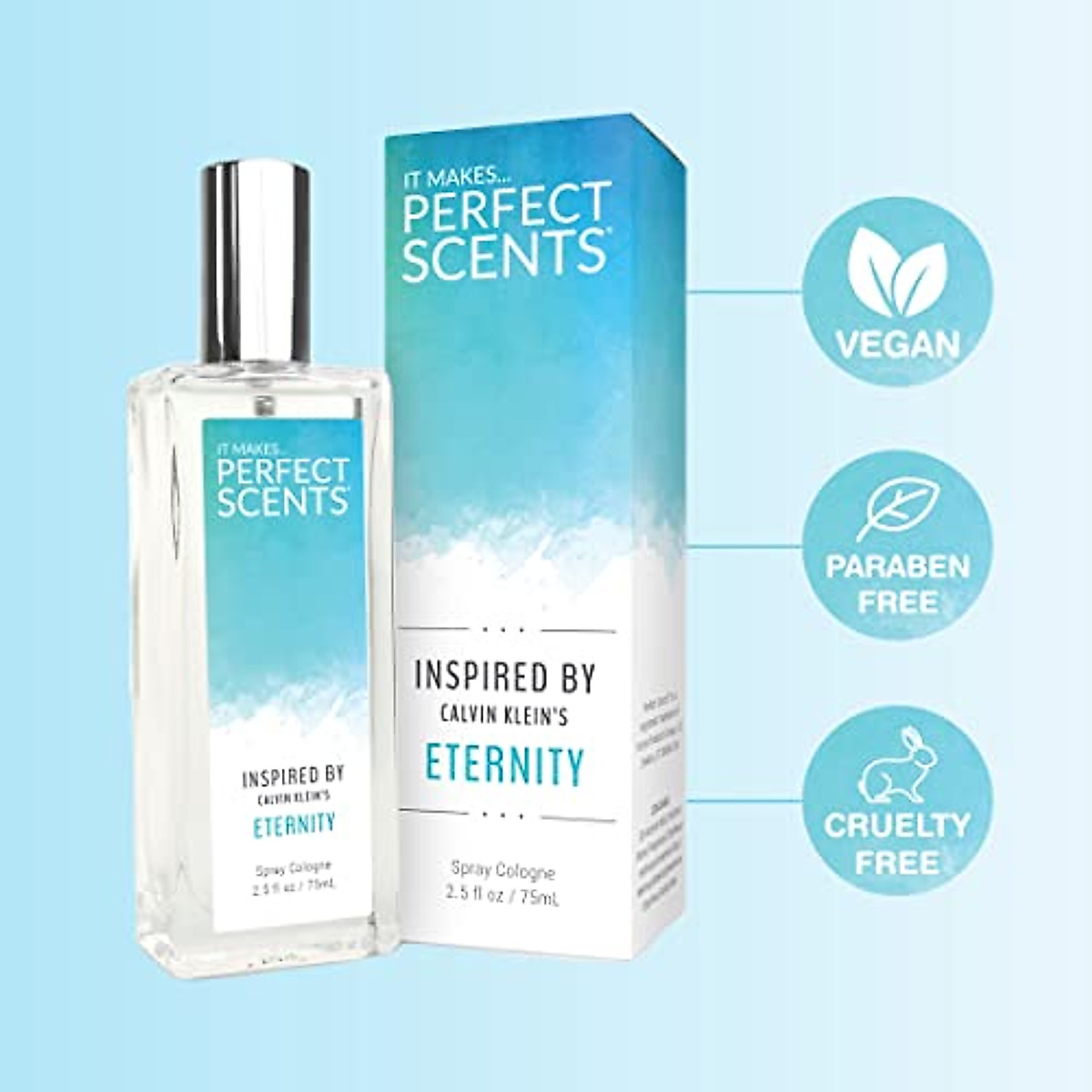 Perfect Scents Fragrances | Eternity | Women’s Eau de Toilette | Vegan, Paraben Free | Never Tested on Animals | 2.5 Fluid Ounces