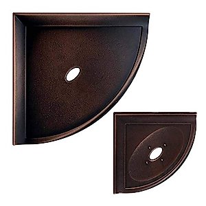 Questech Décor 8 Inch Corner Shower Shelf and 5 Inch Shower Caddy Soap Dish, Metro Flatback Wall Mounted Bathroom Shower Organizer, Oil Rubbed Bronze Finish